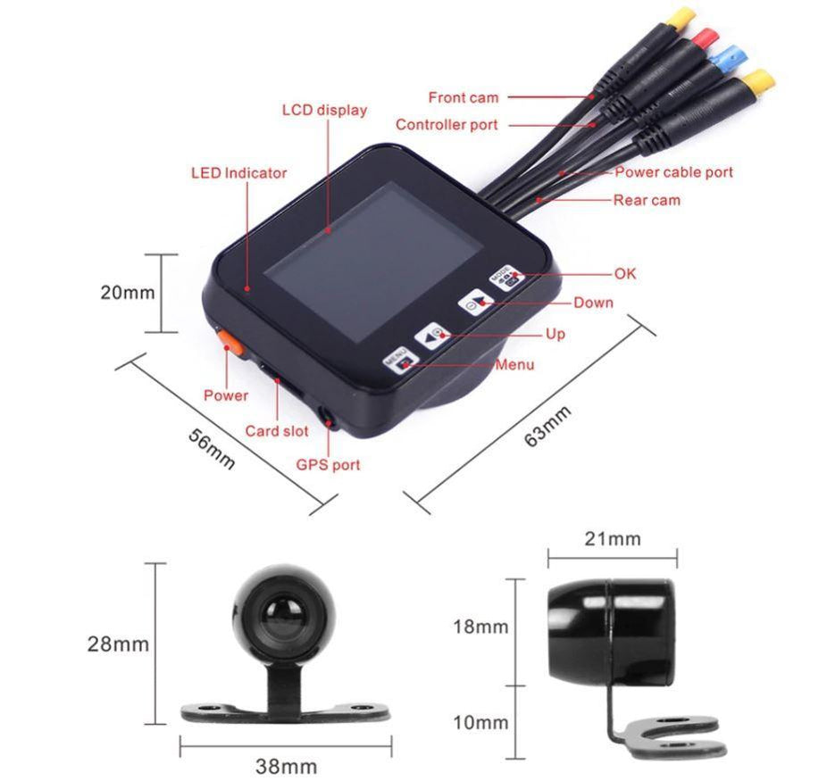 MotoProCam Dual Cam 1080P WiFi Motorcycle & ATV DVR Camera System ...