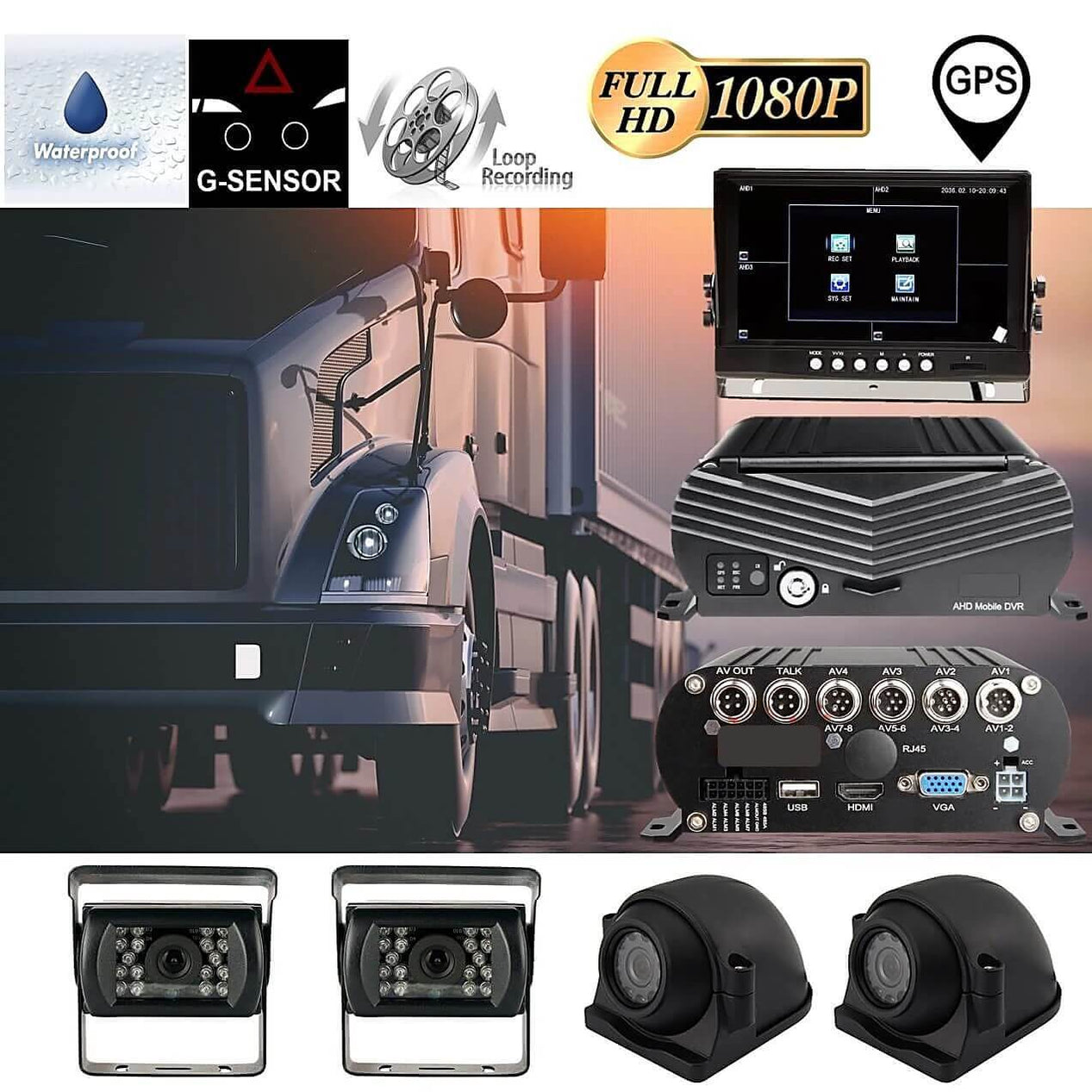 Top Dawg 1080P MDVR 3-8 Cam DVR System with 2.5 inch HDD Slot ...