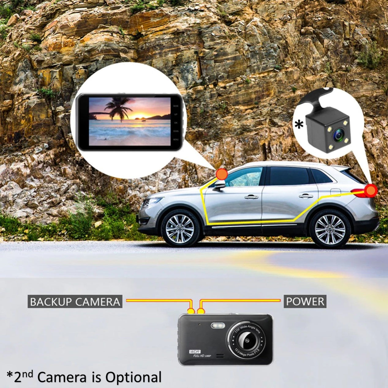 4th Gen Dual DVR Dash Cam with Touch Screen - 2 Cam System ...