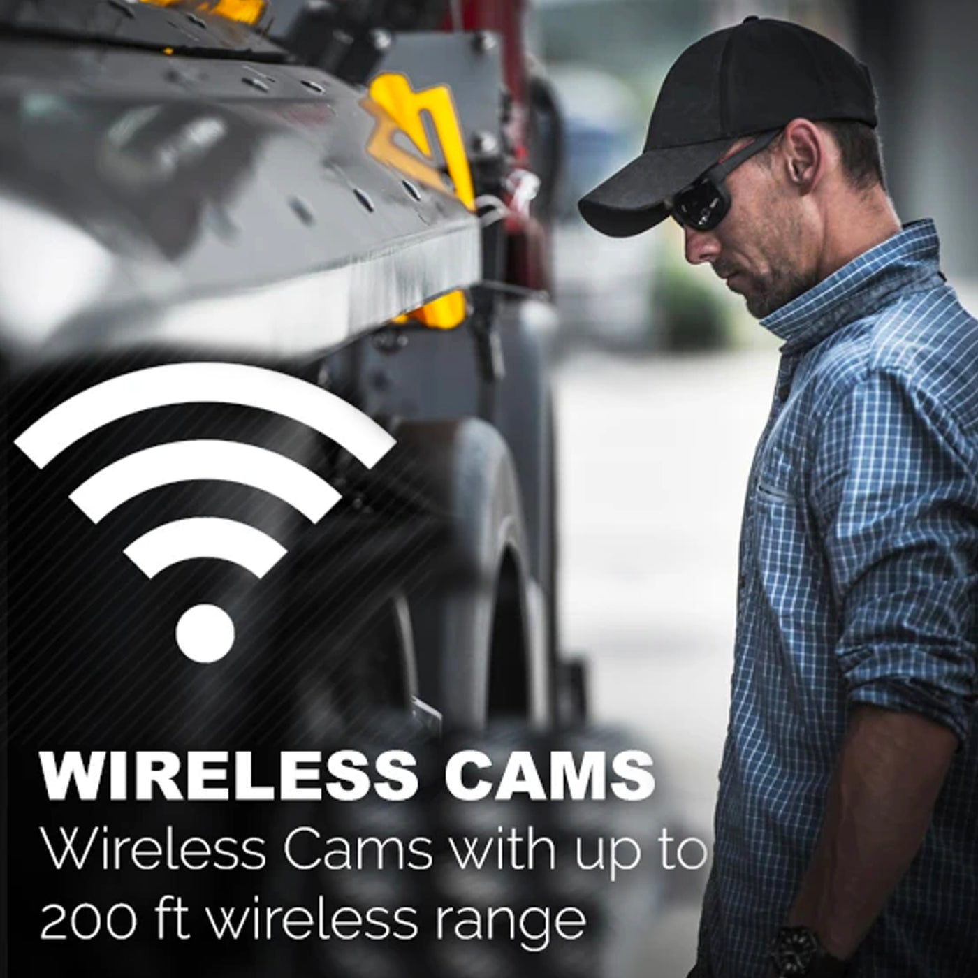 Heavy Duty WIFI Backup Camera with Built-In Battery & Magnet ...